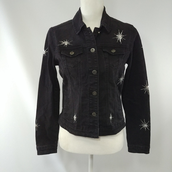 Mod X | Jackets & Coats | 3 For 3black Jean Jacket W Starburst Nwot ...